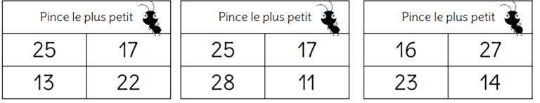 Comparaison de nombres - L ecole de crevette