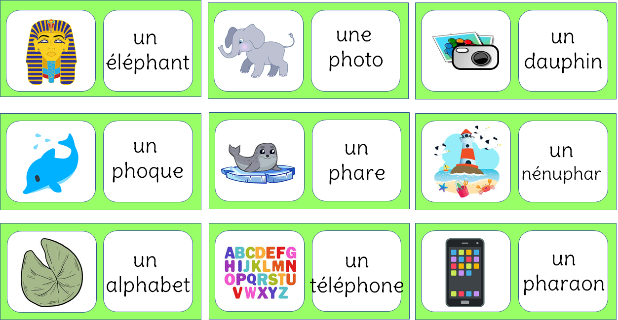 Dominos des sons – L ecole de crevette