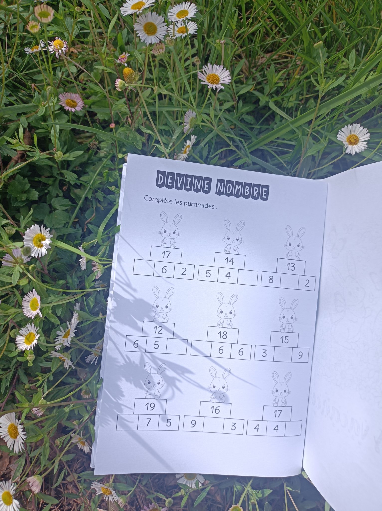 Le cahier de vacances de Printemps – L ecole de crevette