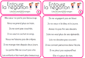 La phrase négative – L ecole de crevette