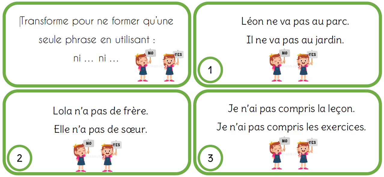 La phrase négative – L ecole de crevette