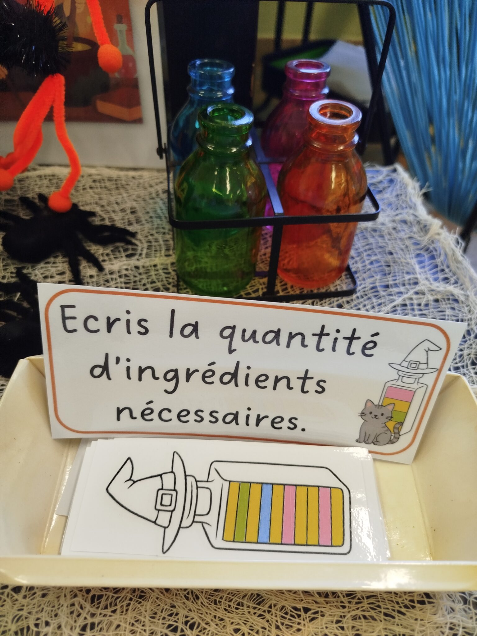 Espace à scénario – Les potions de la sorcière – L ecole de crevette